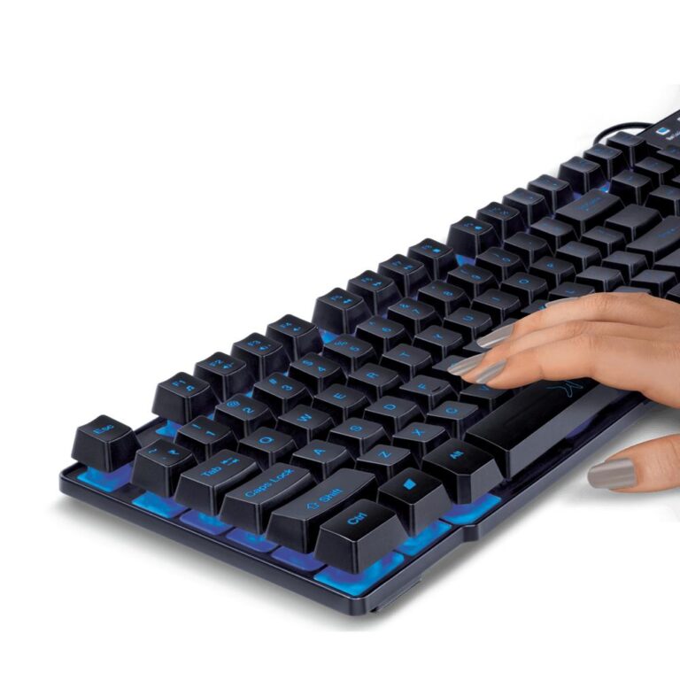 Fingers Blazing BlueLit Wired Backlit Keyboard